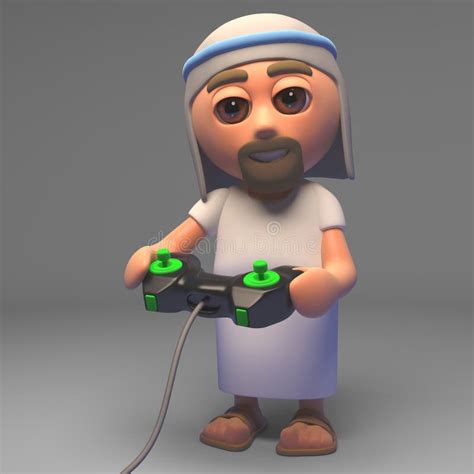 Jesus Christ Messiah Que Juega A Un Videojuego Con Un Regulador De La
