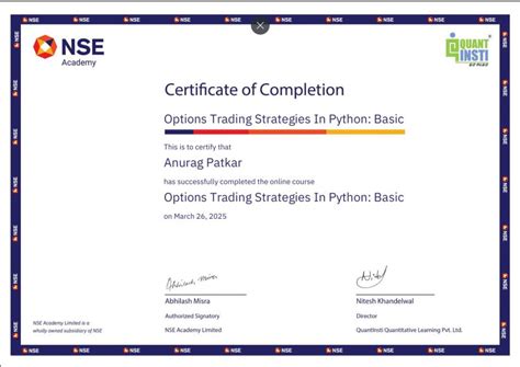 Optionstrading Pythonfortrading Algotrading Stockmarket Trading Anurag Patkar