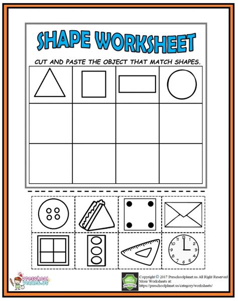 Cut And Paste 1 Grade Worksheet