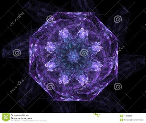 Particles Of Abstract Fractal Forms On The Subject Of Nuclear Physics Science And Graphic Design