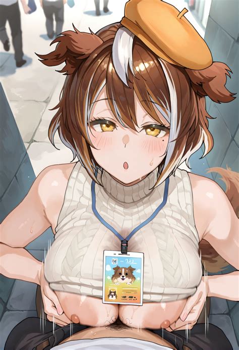 Rule 34 1boy 1girls Ai Generated Breasts Out Brown Hair Collie