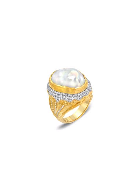 Baroque Pearl Ring Elizabeth Anthony