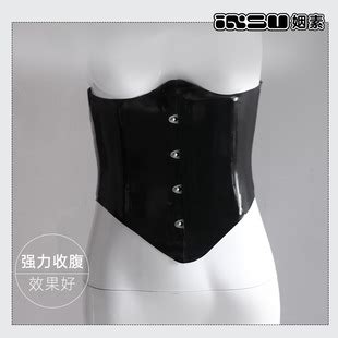 Insu乳胶衣束腰全身cos 腰封夹连脖捆绑 角色情趣紧身衣 阿里巴巴