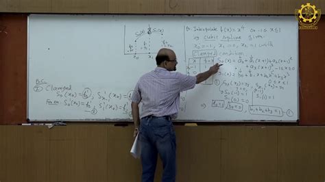 Lecture 13 Cubic Spline Continued With Example Prof S Chakraverty