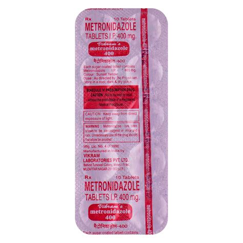 Metronidazole 400 Mg Tablet का उपयोग फायदे साइड इफेक्टकीमत In Hindi