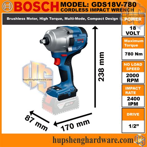 Bosch Gdx18v285 Solo Cordless Impact Wrench