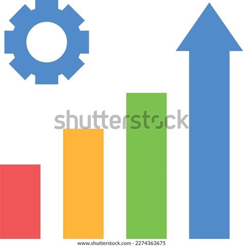 Development Graph Chart Vector Flat Illustration Stock Vector Royalty