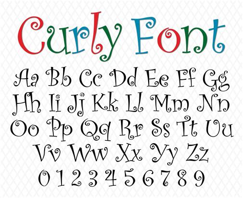 Curly Font Christmas Font Elf Font Christmas Elf Font Santa Font