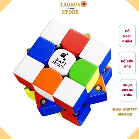 [gan 2024] swift block 3x3 khối rubik tốc độ Đồ chơi trẻ em chuyên nghiệp rubik cube