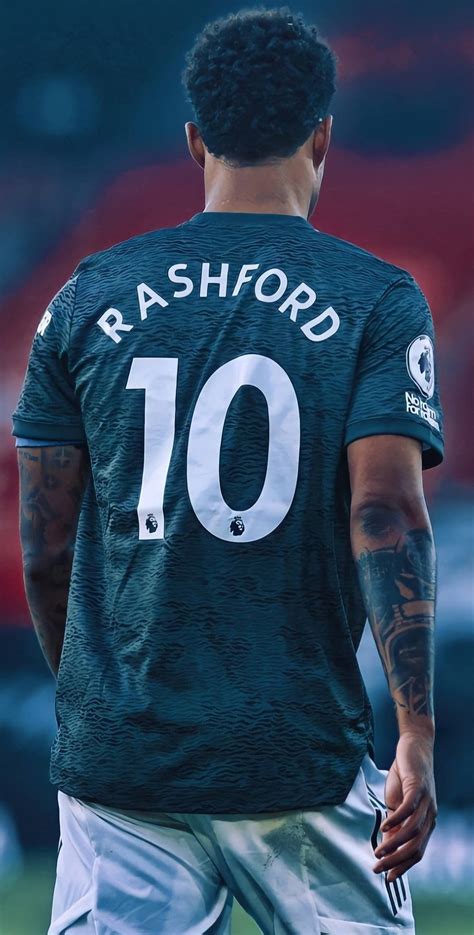 Download Marcus Rashford Blue Jersey Wallpaper