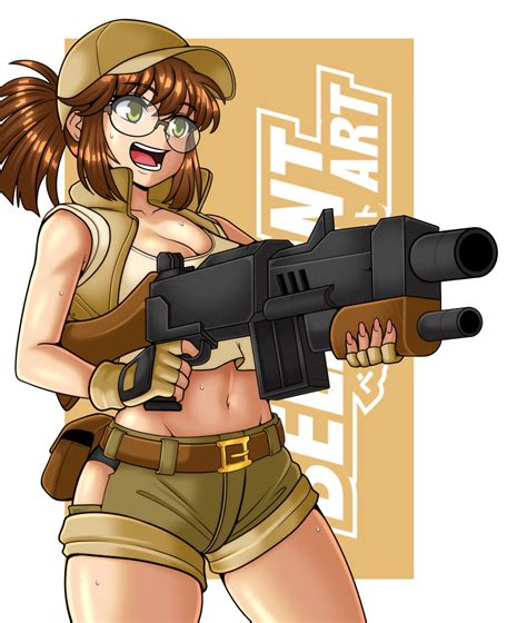 Belmont Art Fio Germi Metal Slug Absurdres Commentary English Commentary Highres 1girl