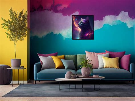Cosmic Cat Wall Art Space Cat Art Digital Art Print Digital Download