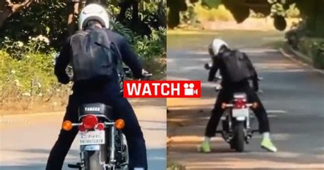 Watch Ms Dhoni Struggles To Start His Bike Old Video Surfaces