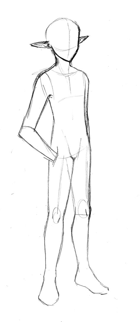 Male Elf Body Base Hand In Pocket By Hermengarde On Deviantart