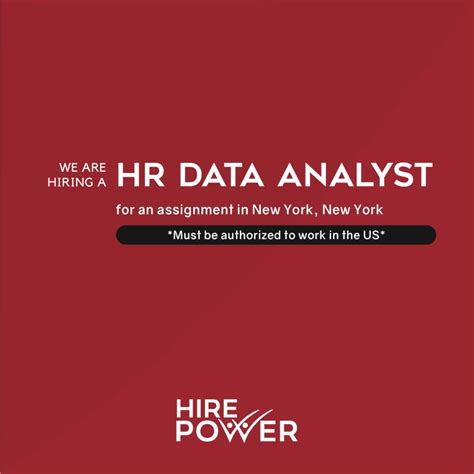 Hr Dataanalyst Newyorkcity Newyork Job Jobs Hiringnow Jobalert Hirepower
