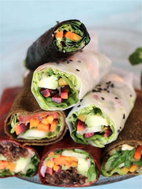 Verschiedene Rohkost Wraps Deine Ernährung Rohkost Rezepte Rohkost Ernährung Ernährung