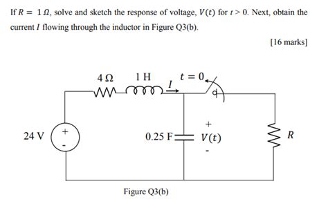 Solved If R Solve And Sketch The Response Of Voltage Chegg