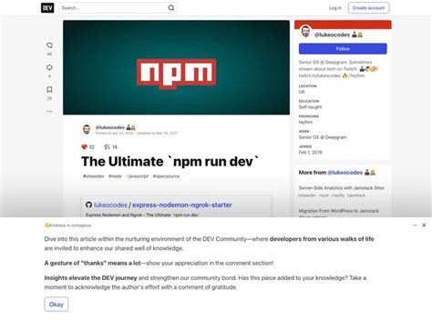 express nodemon ngrok starter by lukeocodes a undefined template