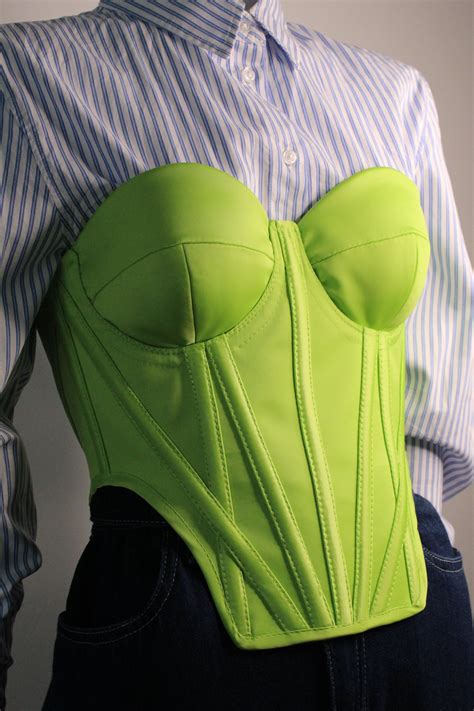 Maddie Satin Corset With Cups Green Corset Corset Fashion Corsets