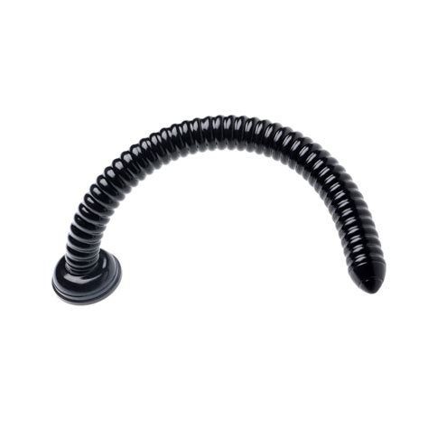 Ribbed Hose 19 Inch Flexible Dong With Suction Cup Base Adult Stuff
