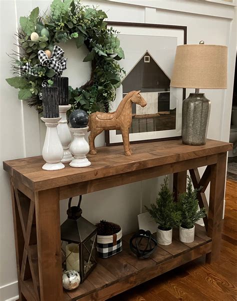 Farmhouse Entry Table Rustic Handcrafted Farmhouse Decor Etsy