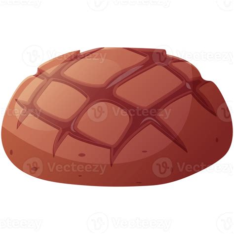 Loaf Or Dark Bread Circle Baking Bread Food Cartoon Illustration