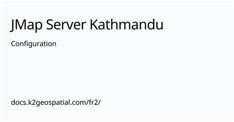 Configuration Jmap Server Kathmandu