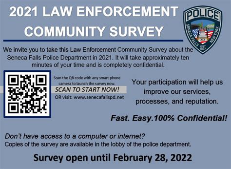 Seneca Falls Police Department Invites Public To Complete Annual Law
