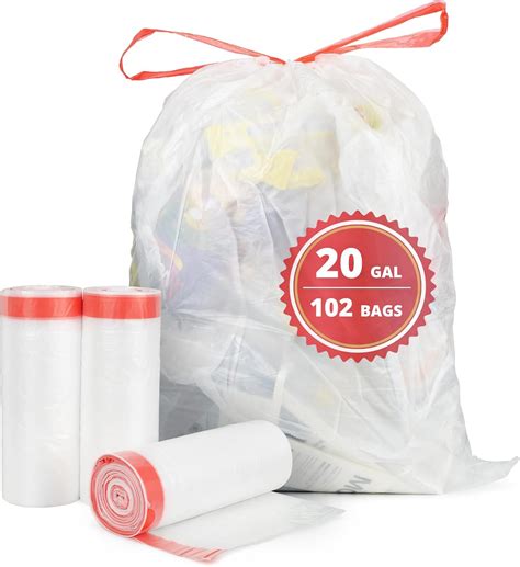 Geiteoa 20 Gallon Trash Bags Fit 20 21 Gal Extra Strong