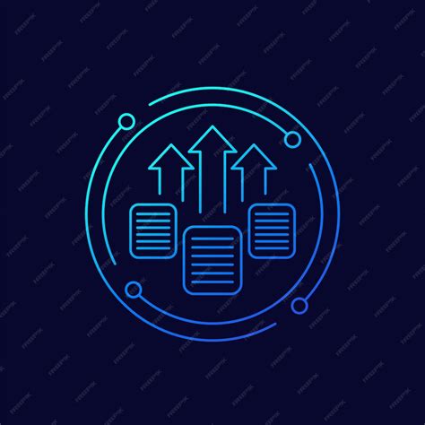Premium Vector Export Data Icon Linear Design