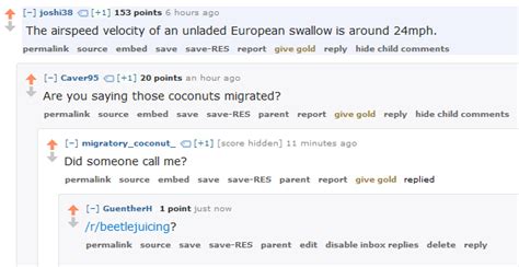 Are You Suggesting Coconuts Migrate Rbeetlejuicing