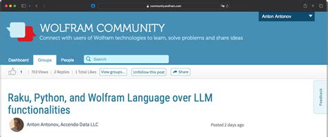 Raku Python And Wolfram Language Over Llm Functionalities Online