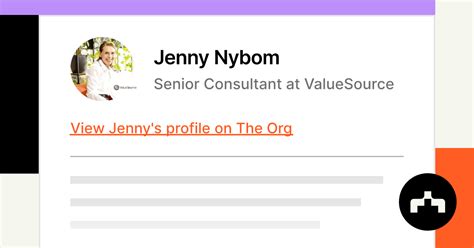 Jenny Nybom Senior Consultant At Valuesource The Org
