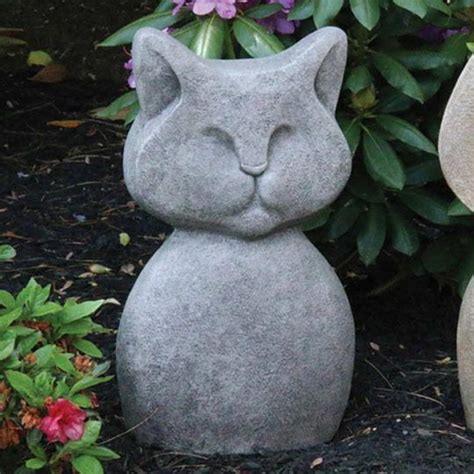Contemporary Cat Concrete Garden Statue Massarelli