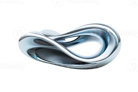 A Silver Object With A Curved Shape It Is A Piece Of Art The Object Is Shiny And Reflective