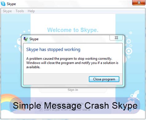 Crash Friends Skpye With A Single Message