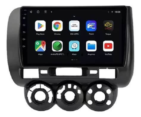 Kit Multimidia 9p Android Honda Fit 04 A 08 6128gb Octacore Parcelamento Sem Juros