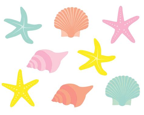 Discover The Beauty Of The Ocean With Seashell Cliparts
