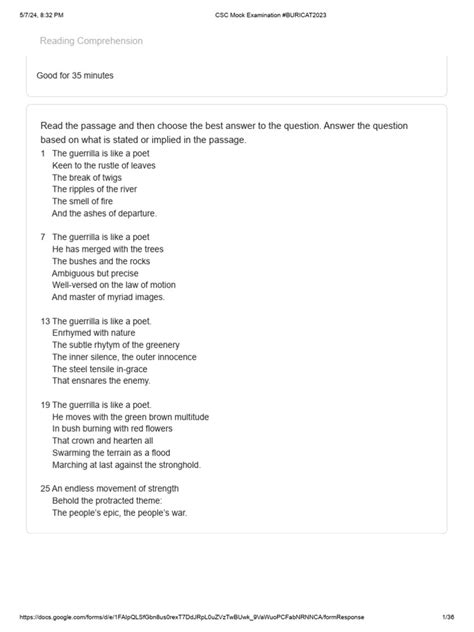 Csc Mock Examination Buricat2023 Page 6 Pdf