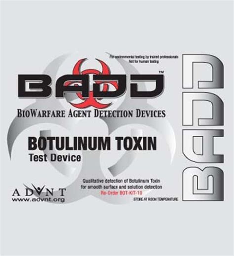 Badd Botulinum Toxin Biowarfare Detection Test Kits 10bx Advnt