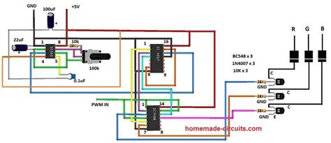 Rgb Light Strip Controller Circuits Homemade Circuit Projects