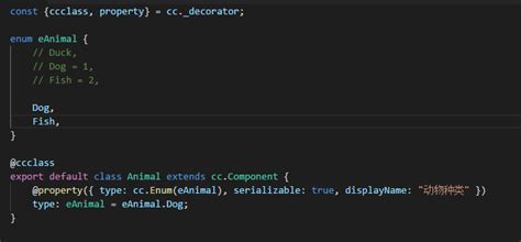 property cc Enum 枚举类型 Creator x Cocos中文社区