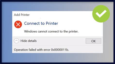 Windows Cannot Connect To The Printer Operation Failed 0x0000011b Windows Youtube
