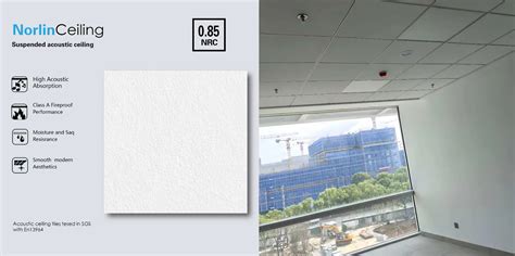 15mm Rockwool Acoustic Insulation Ceiling Panels Suspended Grid Ceilings For Hospital School