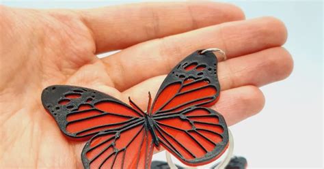 Butterfly Keychain By Selek 3d Download Free Stl Model
