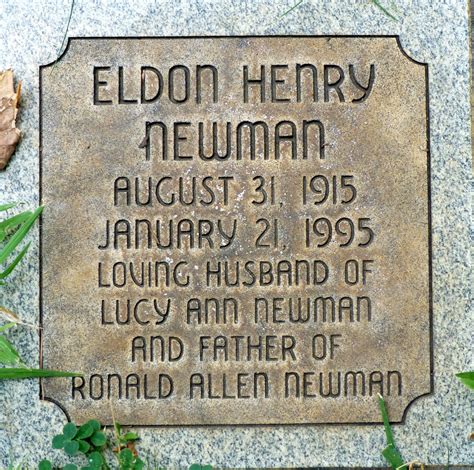 Eldon Henry Newman 1915 1995 Find A Grave Memorial
