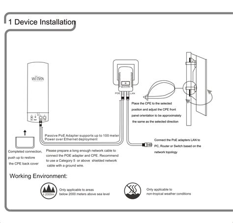 wi tek wireless cpe（poe passthrough qig wi cpe513p kit wi tek support