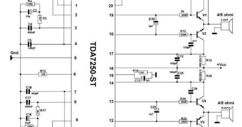 Tda7250 250 Watts Audio Amplifier Circuit Amplifier Pinterest