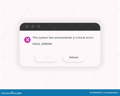 error message system alert window stock illustration illustration of
