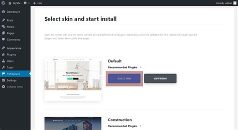 Monstroid 2 How To Install The Default Skin Template Monster Help